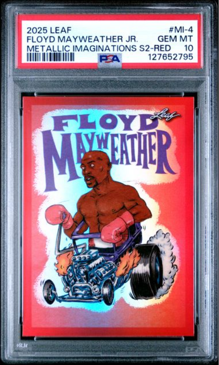 Graded 2025 Leaf Floyd Mayweather Jr #MI4 Metallic Imaginations Series ...