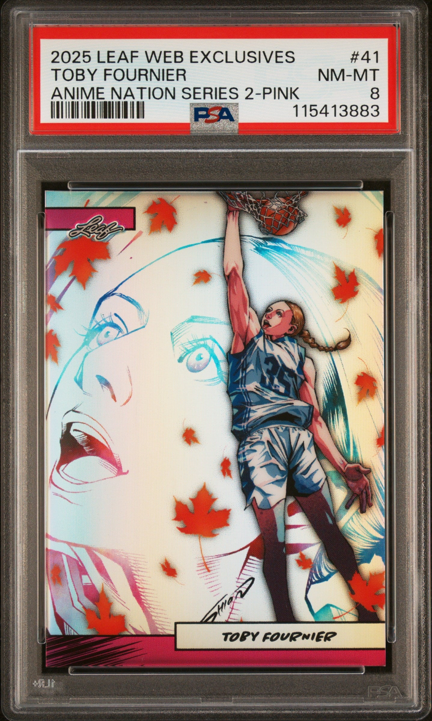 Graded 2025 Leaf Web Exclusives Toby Fournier #41 Anime Nation Series 2 ...