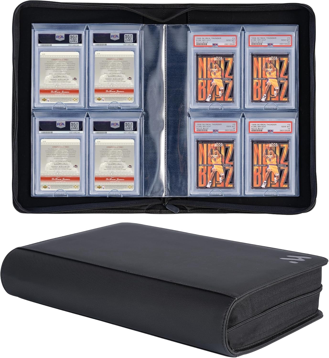 Graded Card Binder,Holds 40 Graded Cards,4 Pocket Slab Binder For PSA ...