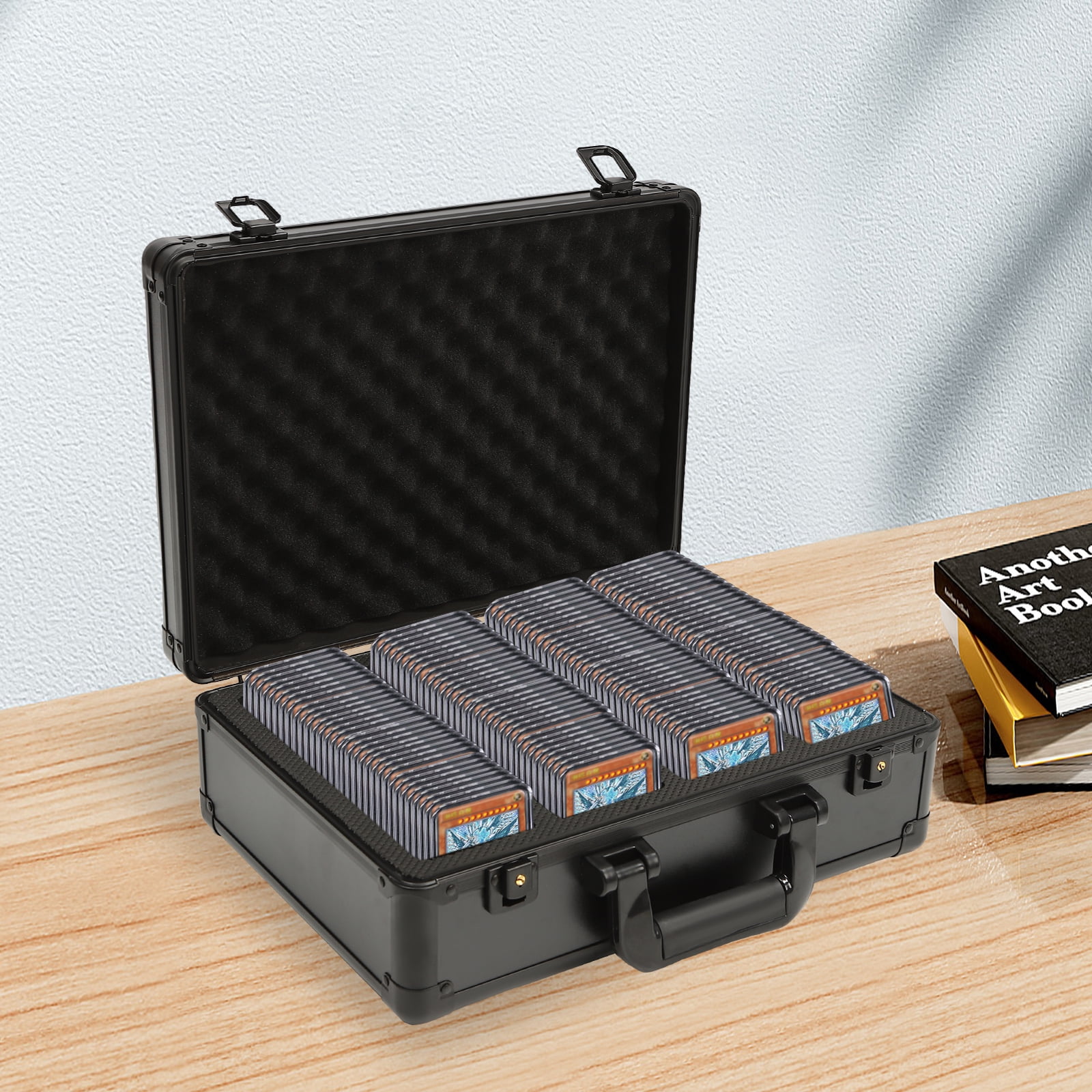 Graded Coin Slab Case with 4 Compartments, Shock-Resistant Aluminum ...