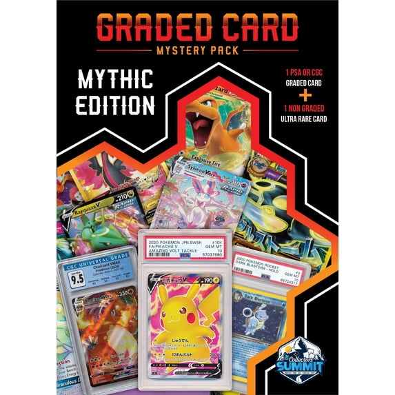 COLLECTORS SUMMIT Mythic Edition, Graded Pokemon Card Mystery Pack with ...