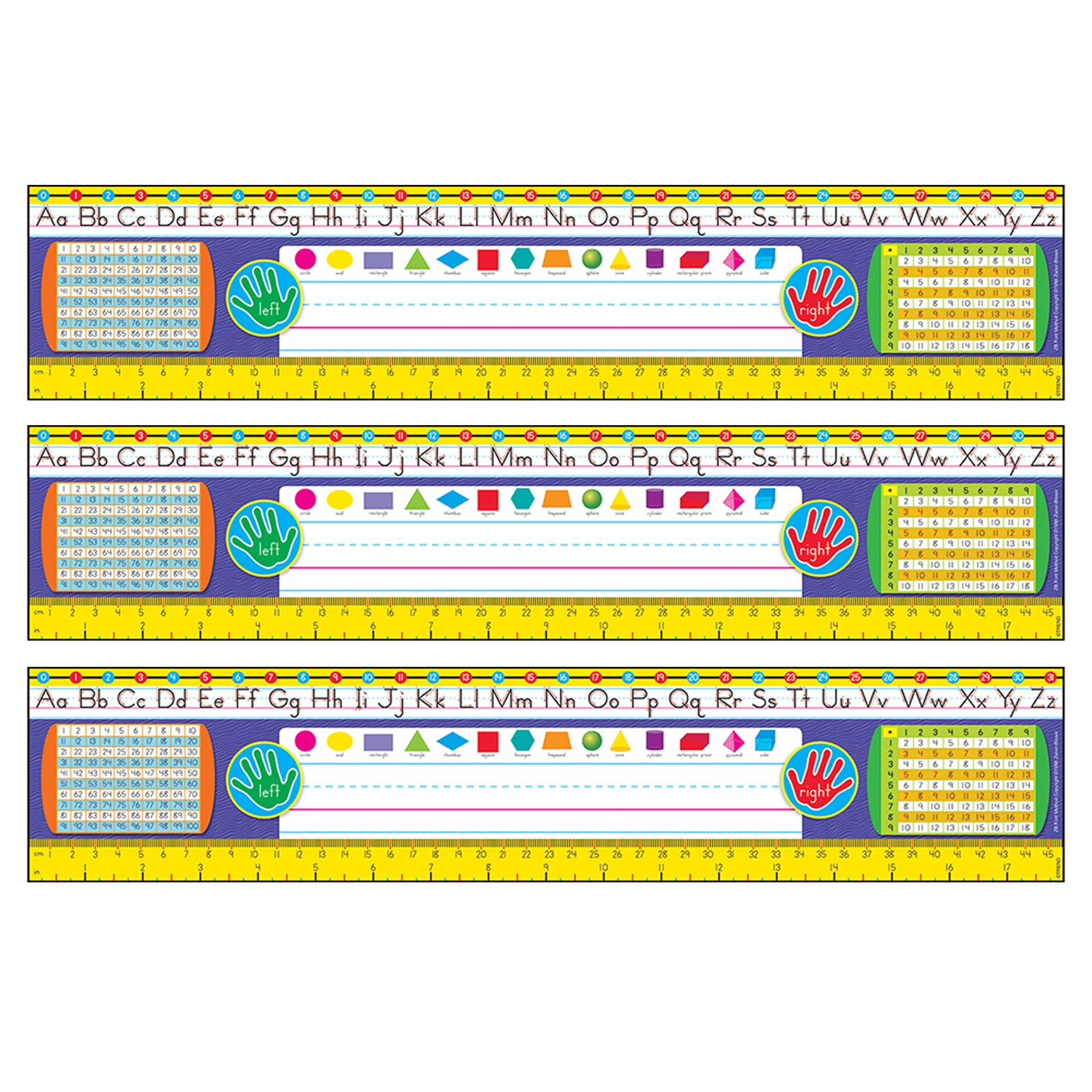 TREND Zaner-Bloser Desk Toppers Reference Name Plates, Grades 2-3, 36 ...