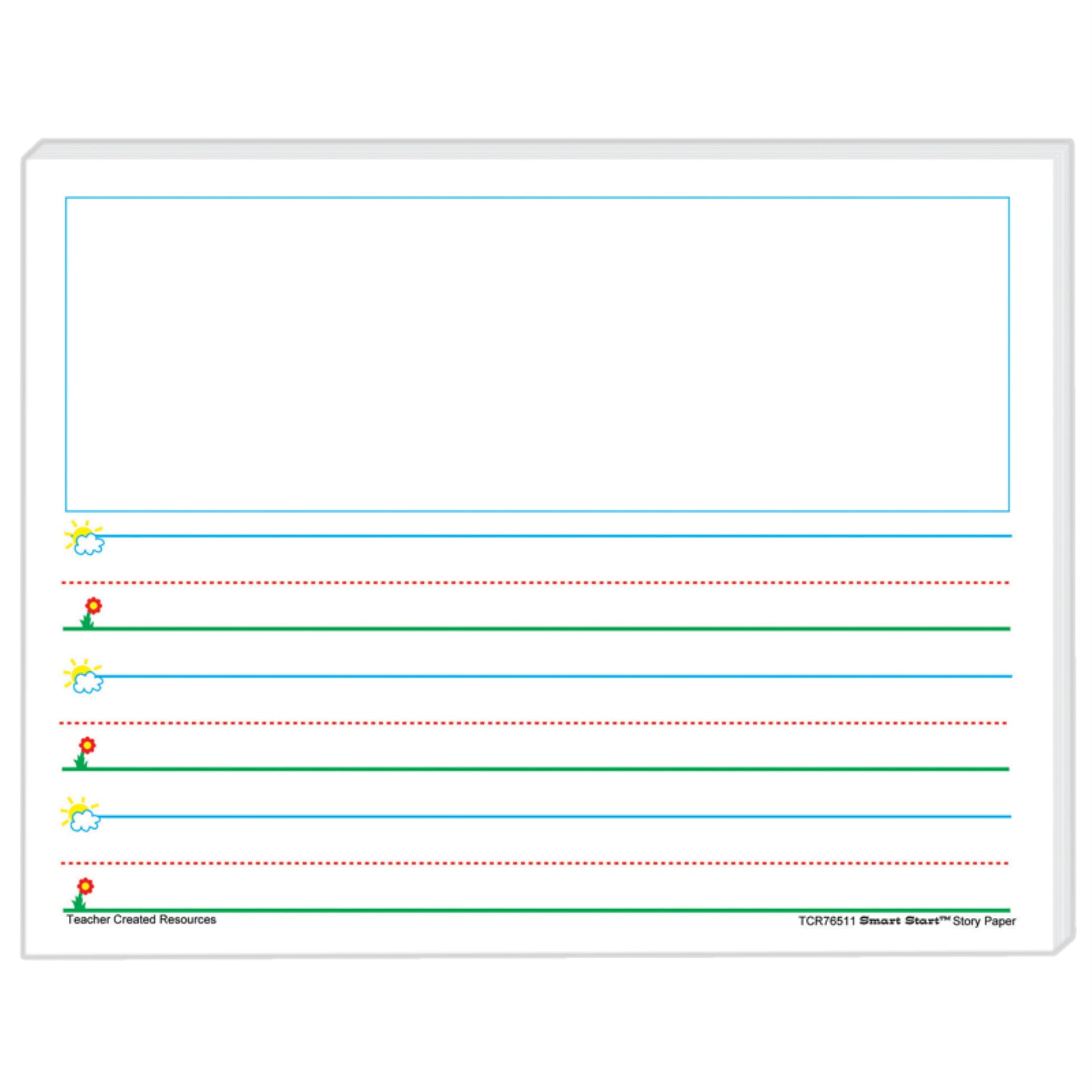 Teacher Created Resources 76511 Smart Start K-1 Story Paper: 100 sheets ...