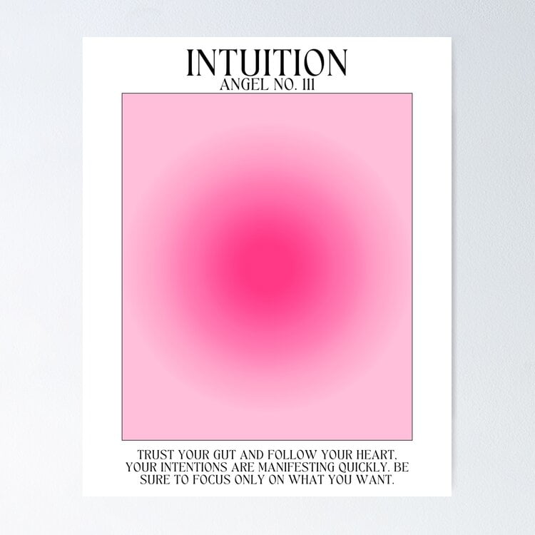 Gradient Angel Numbers: Angel Number 111 - Intuition UNFRAMED Poster ...