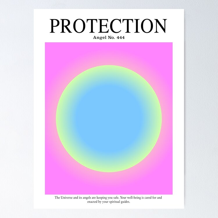 Gradient Angel Numbers: Angel Number 444 - Protection (Magenta & Cyan ...