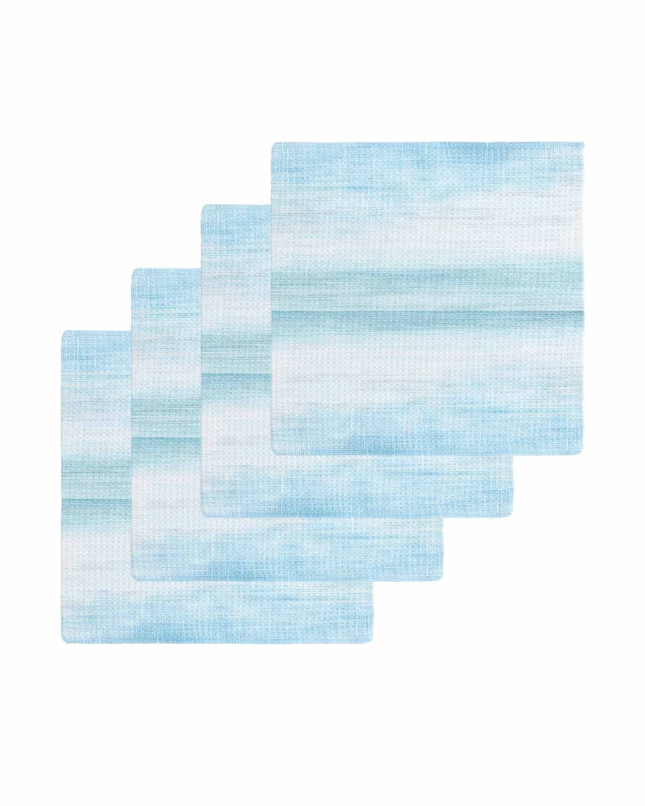 Gradient Aqua Blue Kitchen Dish Towels for Drying Dishes Set of 4 ...