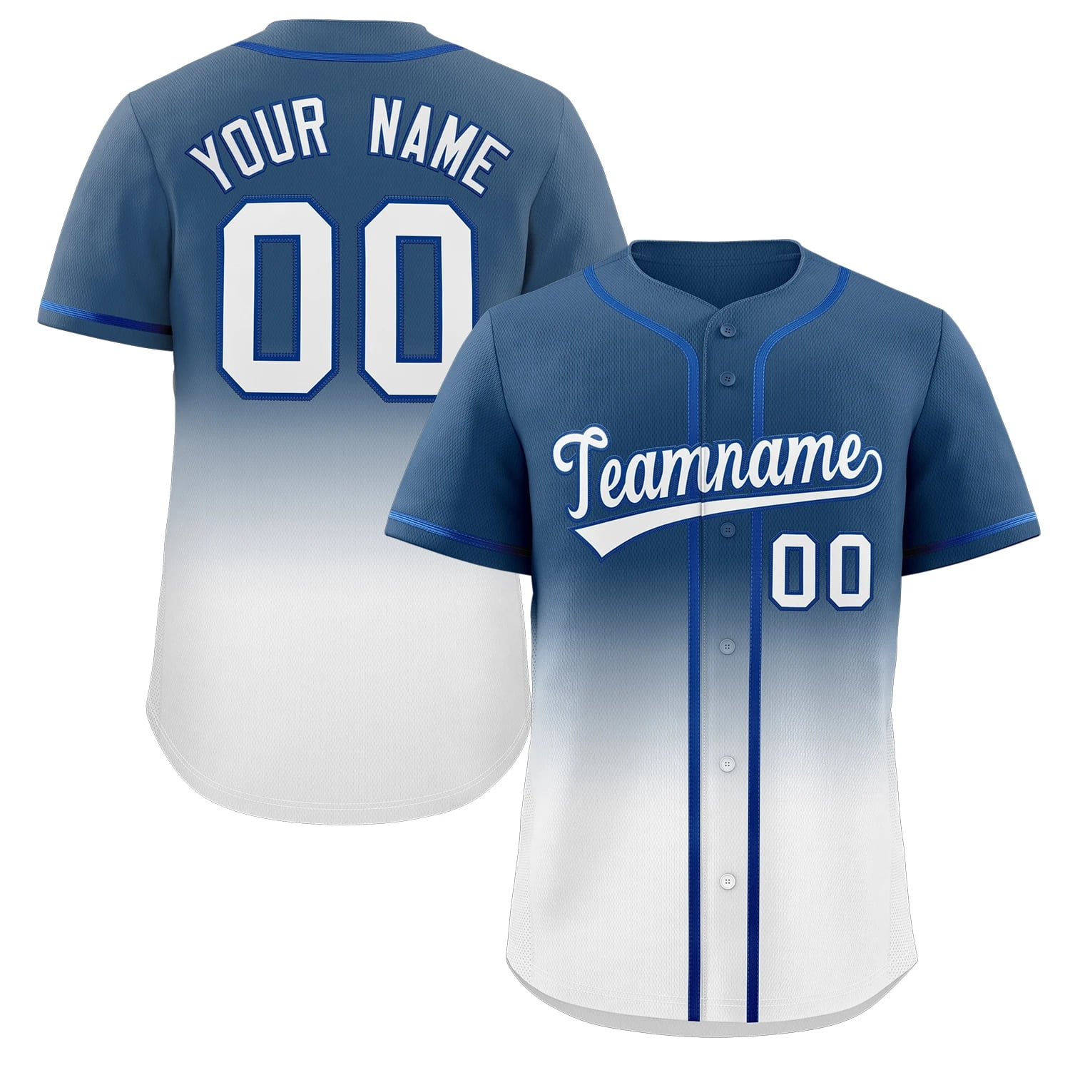 Gradient Baseball Jersey Custom Team Shirt Print Personal Name Number ...