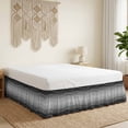 Gradient Black White Bed Skirt Bed Skirts King Size 18 Inch Drop, Wave ...