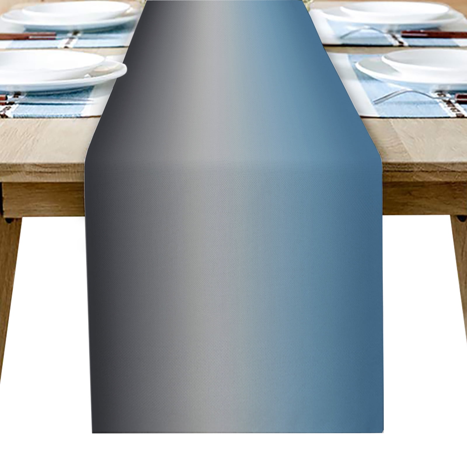 Gradient Blue Grey Abstract Art Table Runner Tablerunners 13 x 36 Inch ...