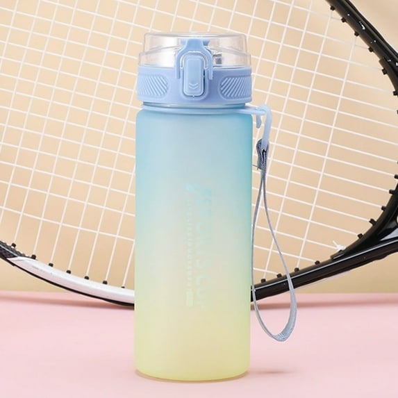 Gradient Color 600ML Water Cup - Portable Straight Drink Plastic Bottle ...