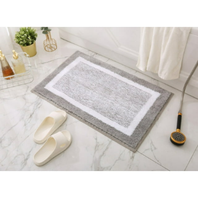 HUFTGOLD Gradient Color Anti-Slip Absorbent Microfiber Bathroom Rug ...