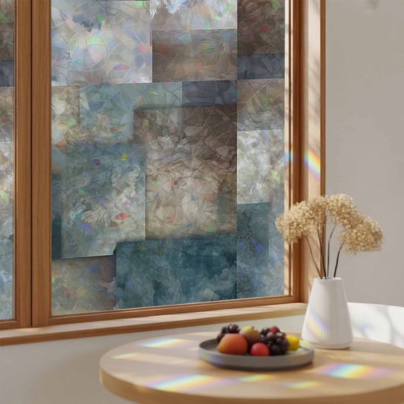 Gradient Color Block Abstract Art Window Privacy Film,Heat Control Sun ...