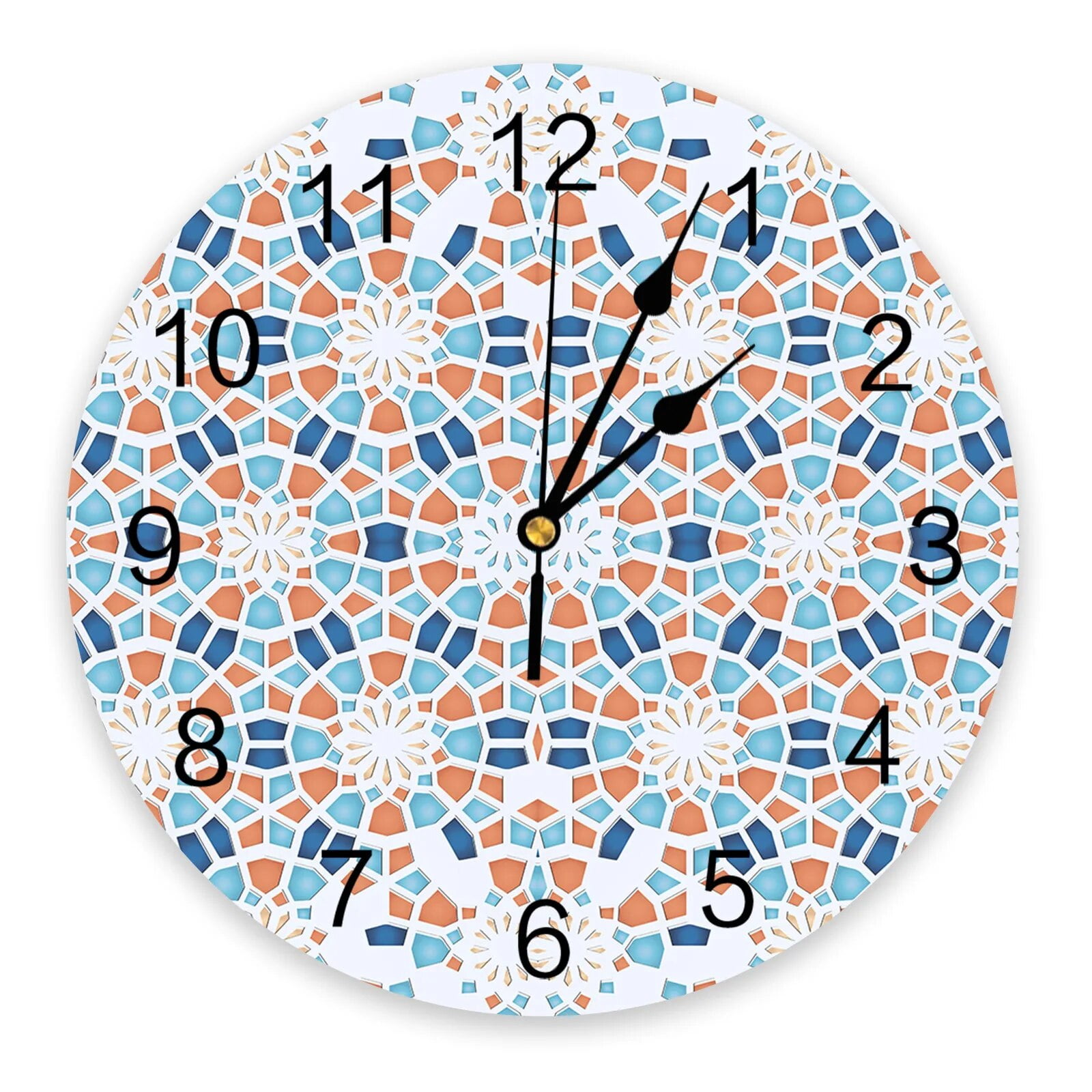 Gradient Color Block Celadon Texture Wall Clock Large Modern Kitchen ...