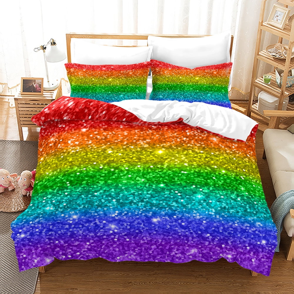 Gradient Color Comforter Cover Brilliant Starlight Bedding Set Simple ...