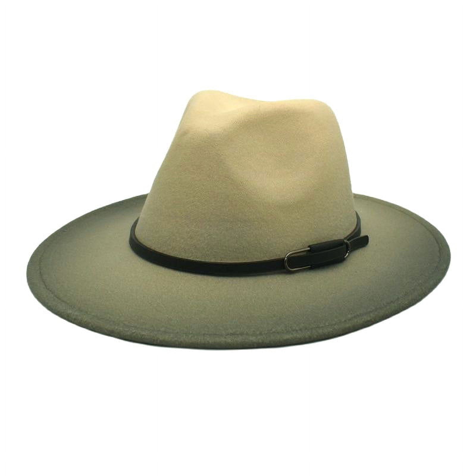 Gradient Color Fedora Hat for Women & Men Classic Wide Brim Womens ...