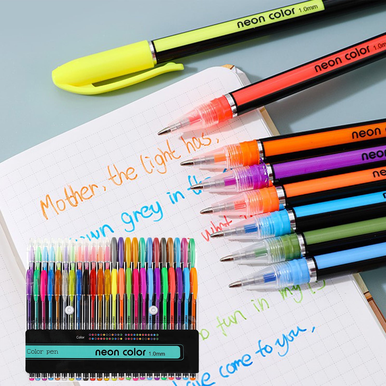 Gradient Color Highlighter Pen Set, Non-Bleeding Lip Gloss Style, Eye ...