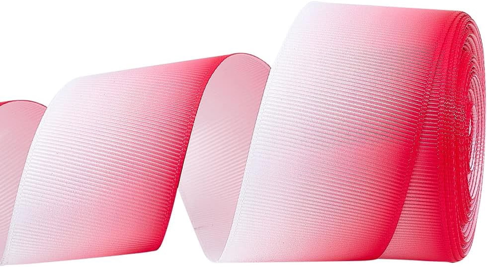 Gradient Color Polyester Grosgrain Ribbons Flat Pearl Pink 1-1/2 inch ...