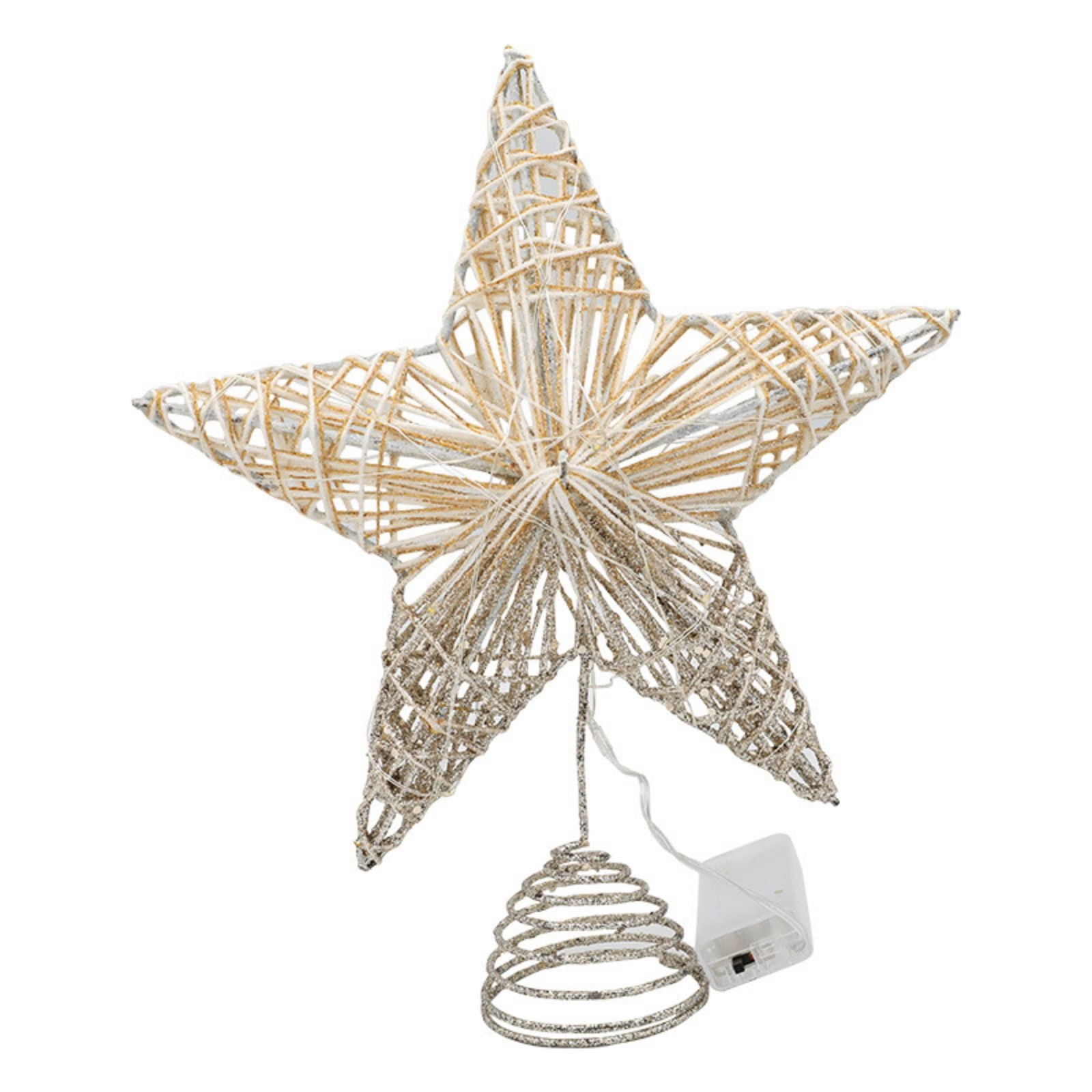 Gradient Color Tree Top Star with Lights Christmas Tree Decoration ...