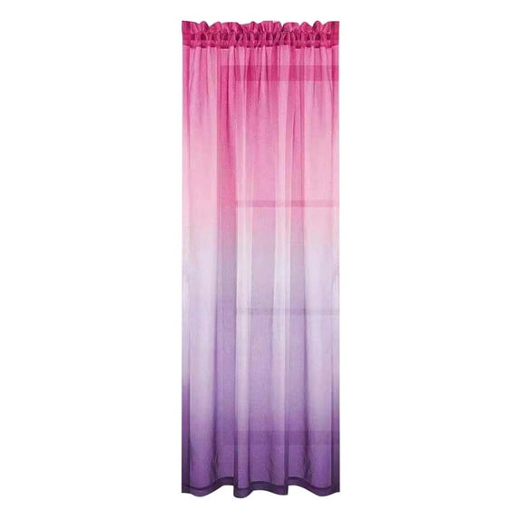 Gradient Color Tulle Door Window Curtain Panel, Sheer Scarf Valance for ...