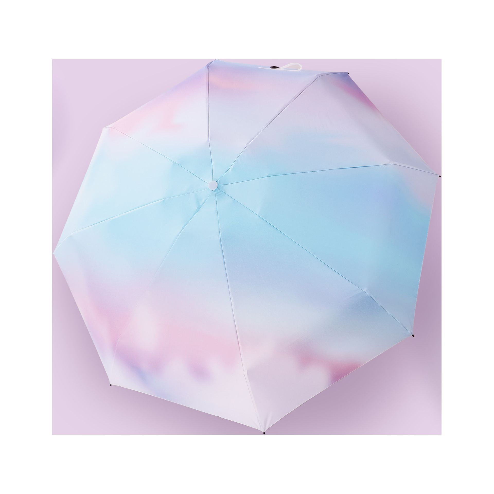 Gradient Color Ultra Light Capsule Five-fold Umbrella Sun Protection ...