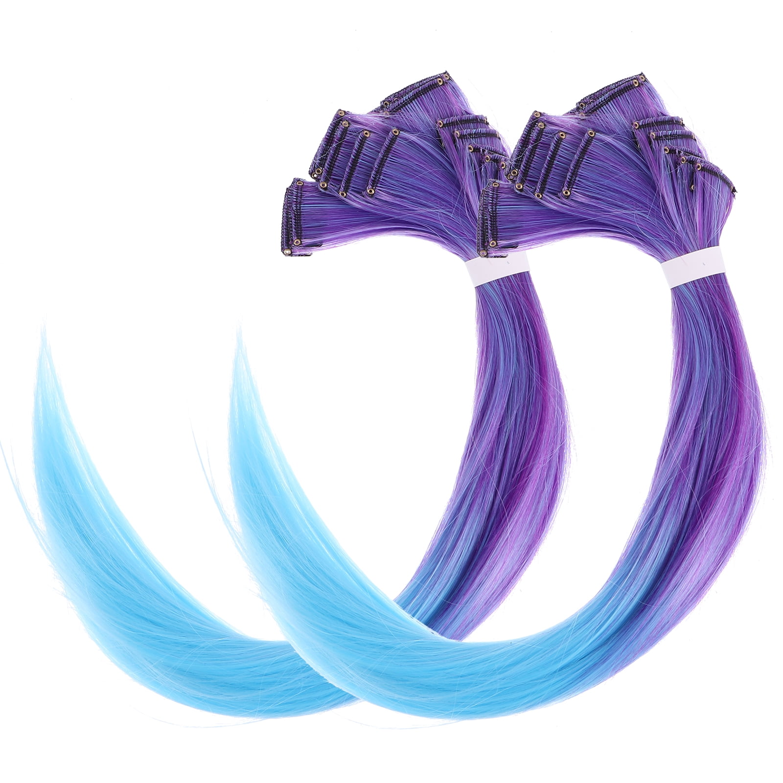 Gradient Color Wig 20 Pcs Hair Extensions Highlights Accessories Pin ...