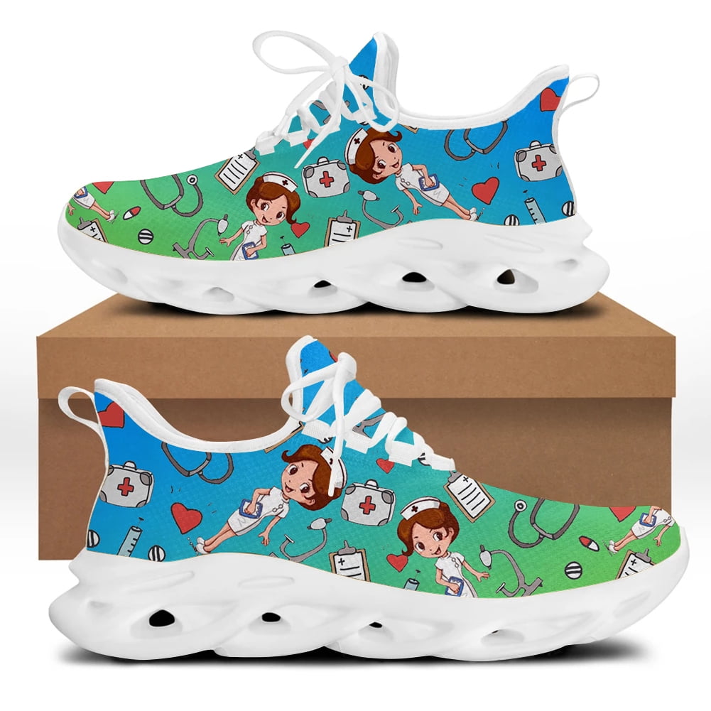 Gradient Color Women Platform Shoes Nurse Shoes Blade Shoes Female ...