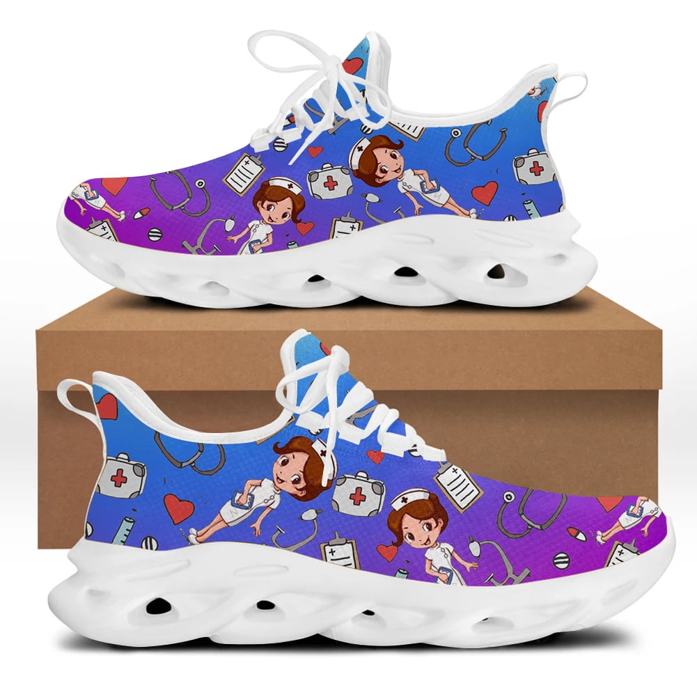 Gradient Color Women Platform Shoes Nurse Shoes Blade Shoes Female ...