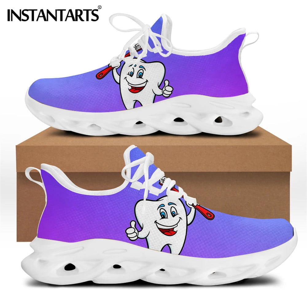 Gradient Dental Shoes Funny Tooth/Teeth/Dentist Print Flat Women's ...
