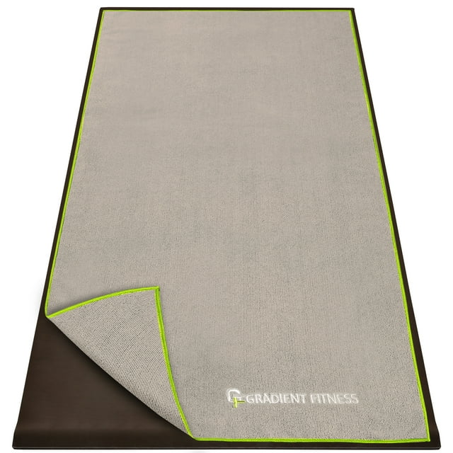 Gradient Fitness Yoga Towel for Yoga Mat (24" x 72"), Non Slip Hot Yoga ...
