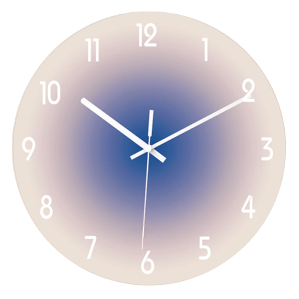 Gradient Glass Hanging Clocks Noiseless Quartz Wall Watch Clock for ...