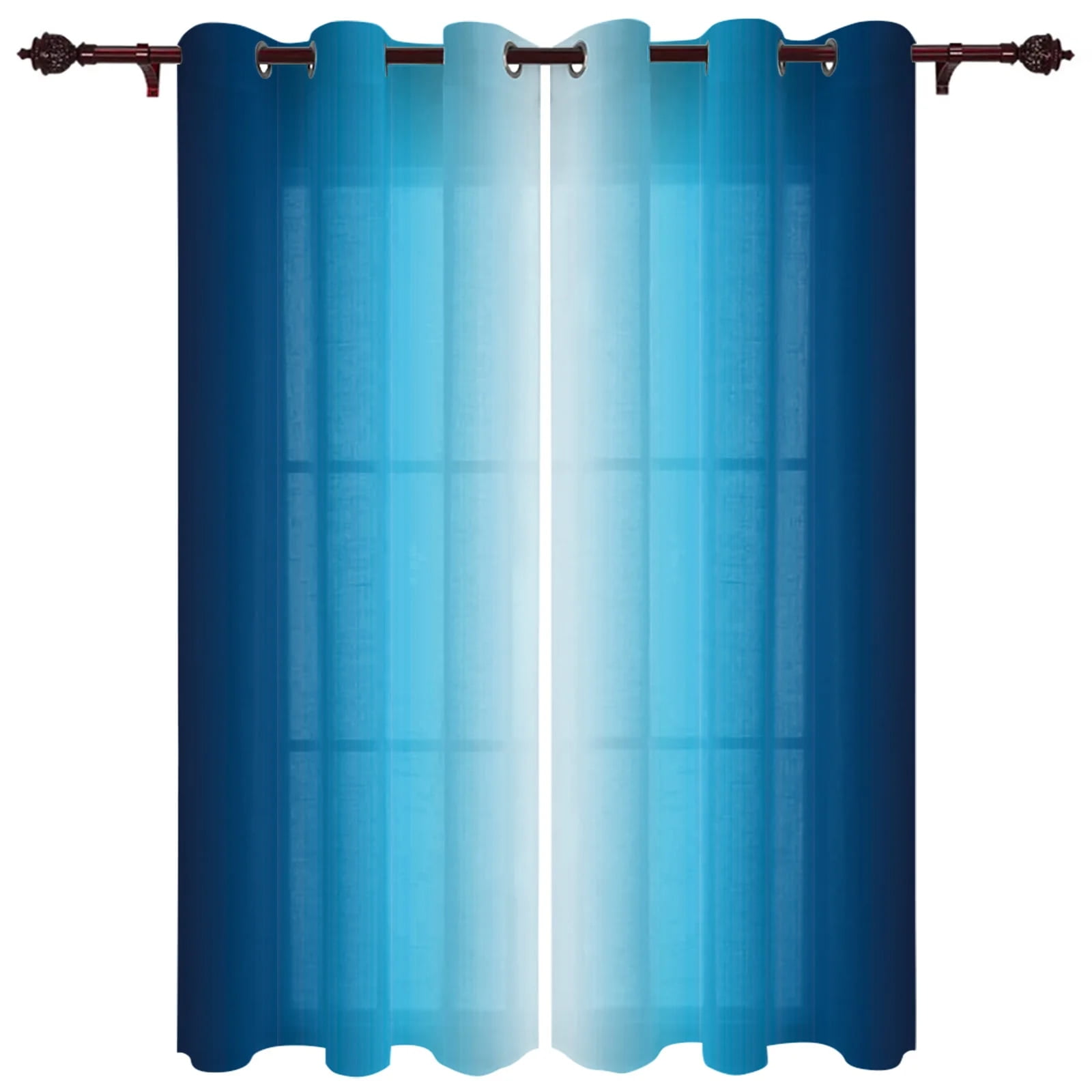 Gradient Gray Blue Pattern Beautiful Luxury Home Curtains Home Supplies ...