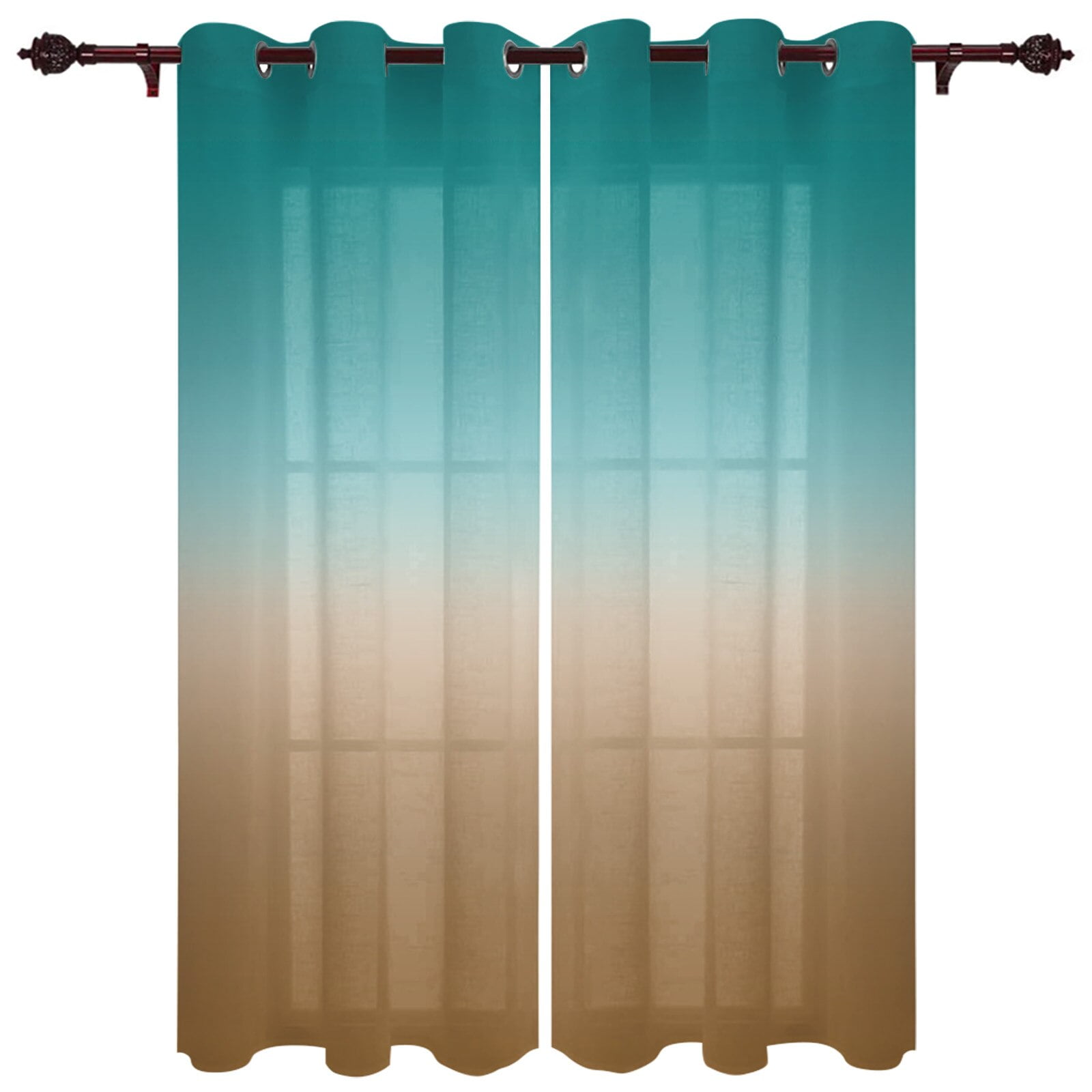 Gradient Gray Blue Pattern Beautiful Luxury Home Curtains Home Supplies ...