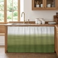 Gradient Green Cabinet Curtains 28" W x 51" L Abstract Grass Green ...