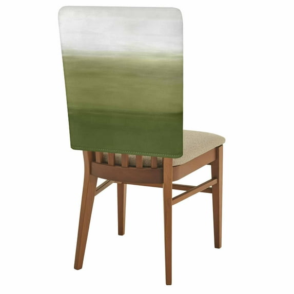 Gradient Green Chair Back Covers Set of 1, Abstract Grass Green White ...