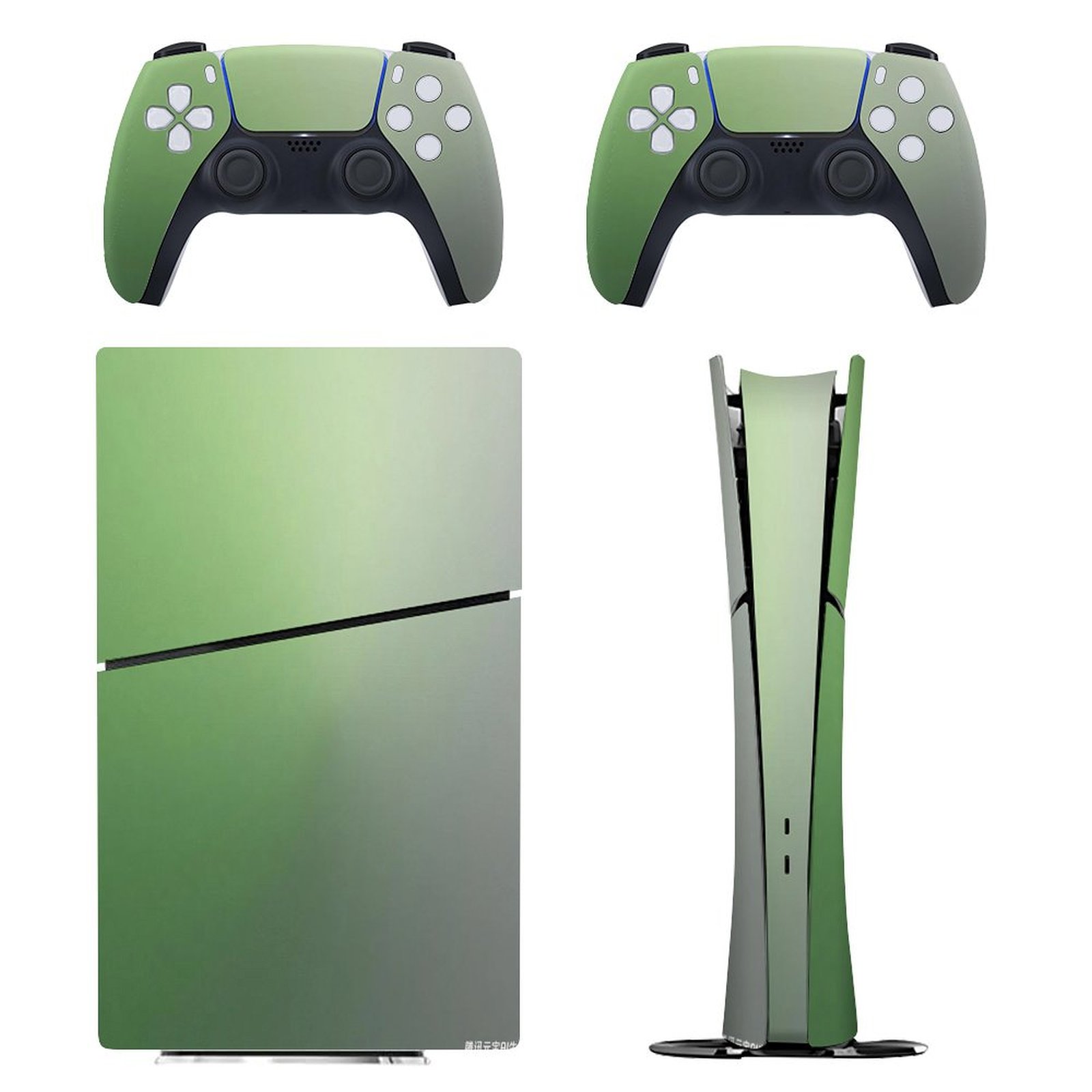 Gradient Green Gray PS5/PS5 Slim Digital Disc Skin Sticker For Console ...