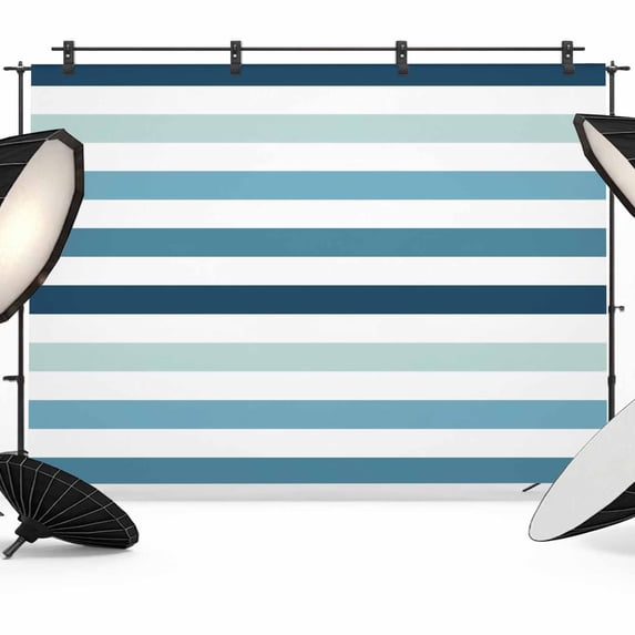 Gradient Green White Striped Photography Backdrop 8x6FT, Modern ...