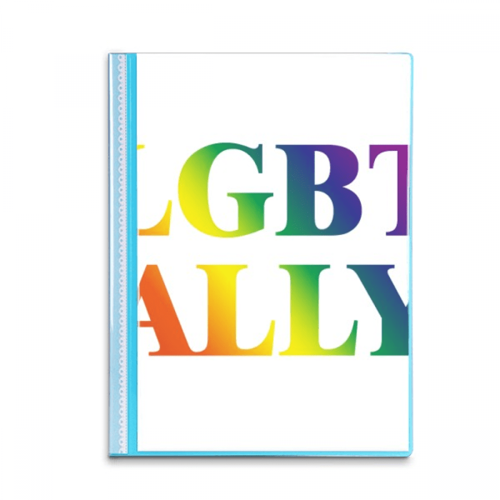 Gradient LGBT Ally Rainbow Book Sheet Protectors Portfolio Binder ...