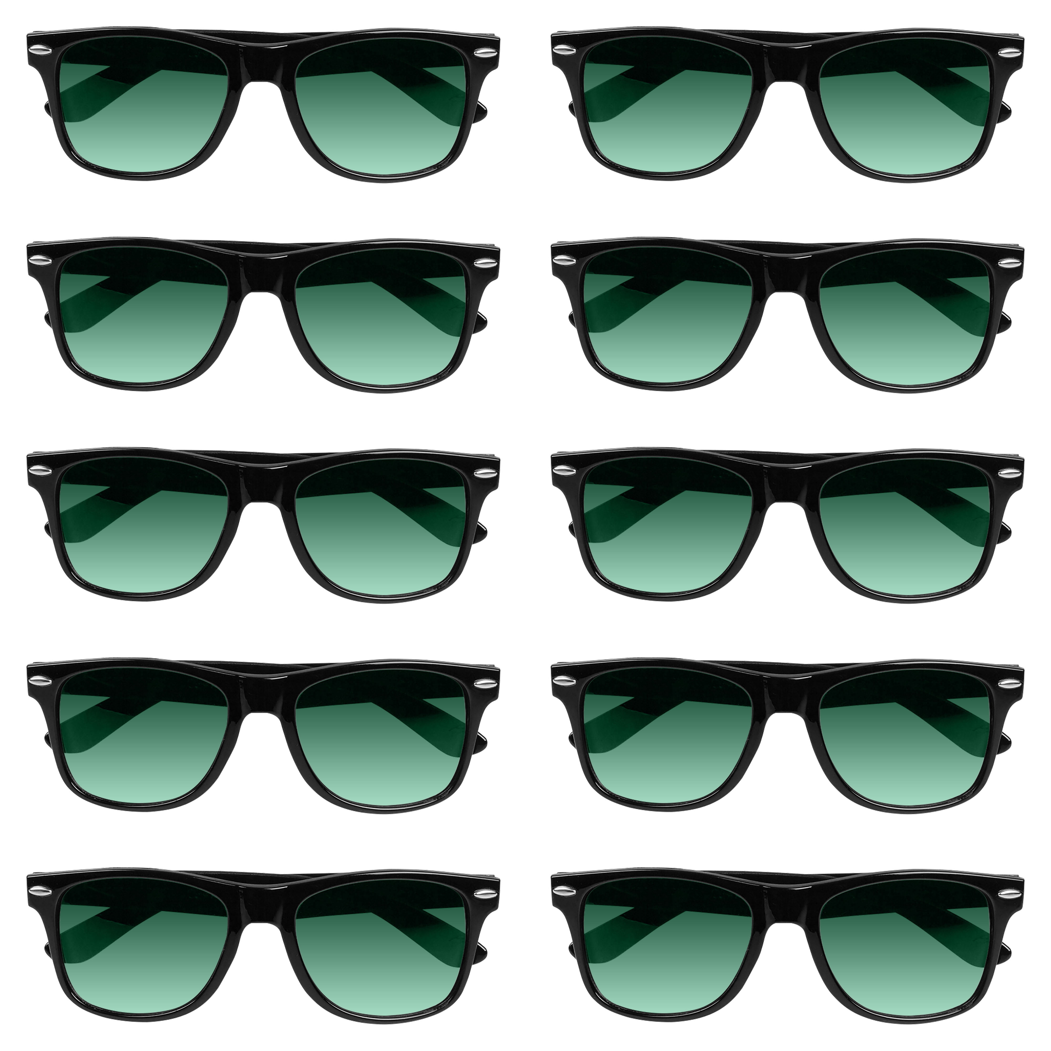 Gradient Lens Sunglasses Set of 10, Bulk Pack - UV Protection, Perfect ...