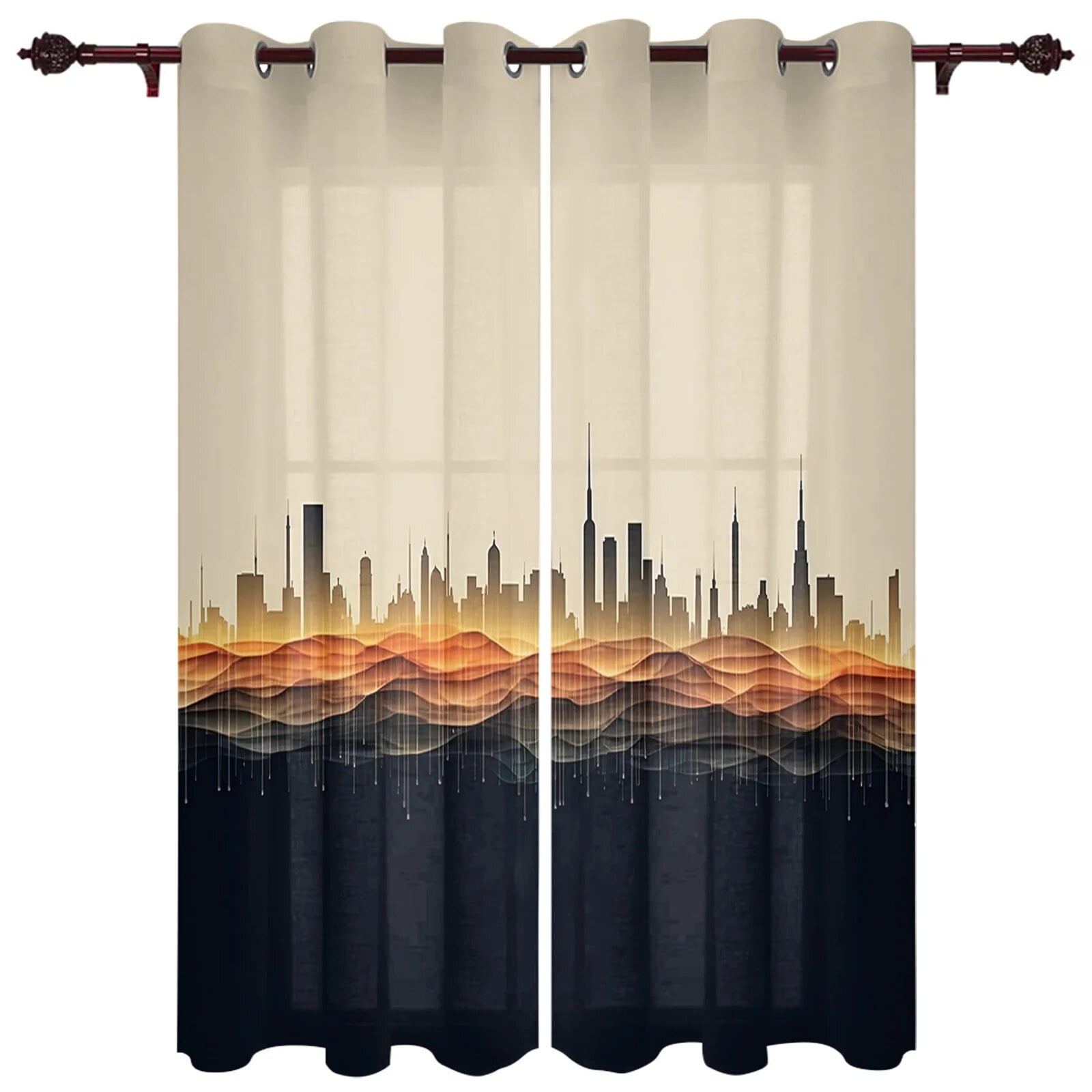 Gradient Light Points Urban Reflection Lines Outdoor Curtain Garden ...