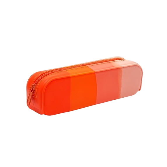 Gradient Macaron Silicone Pencil Case, Portable Large Capacity Storage ...