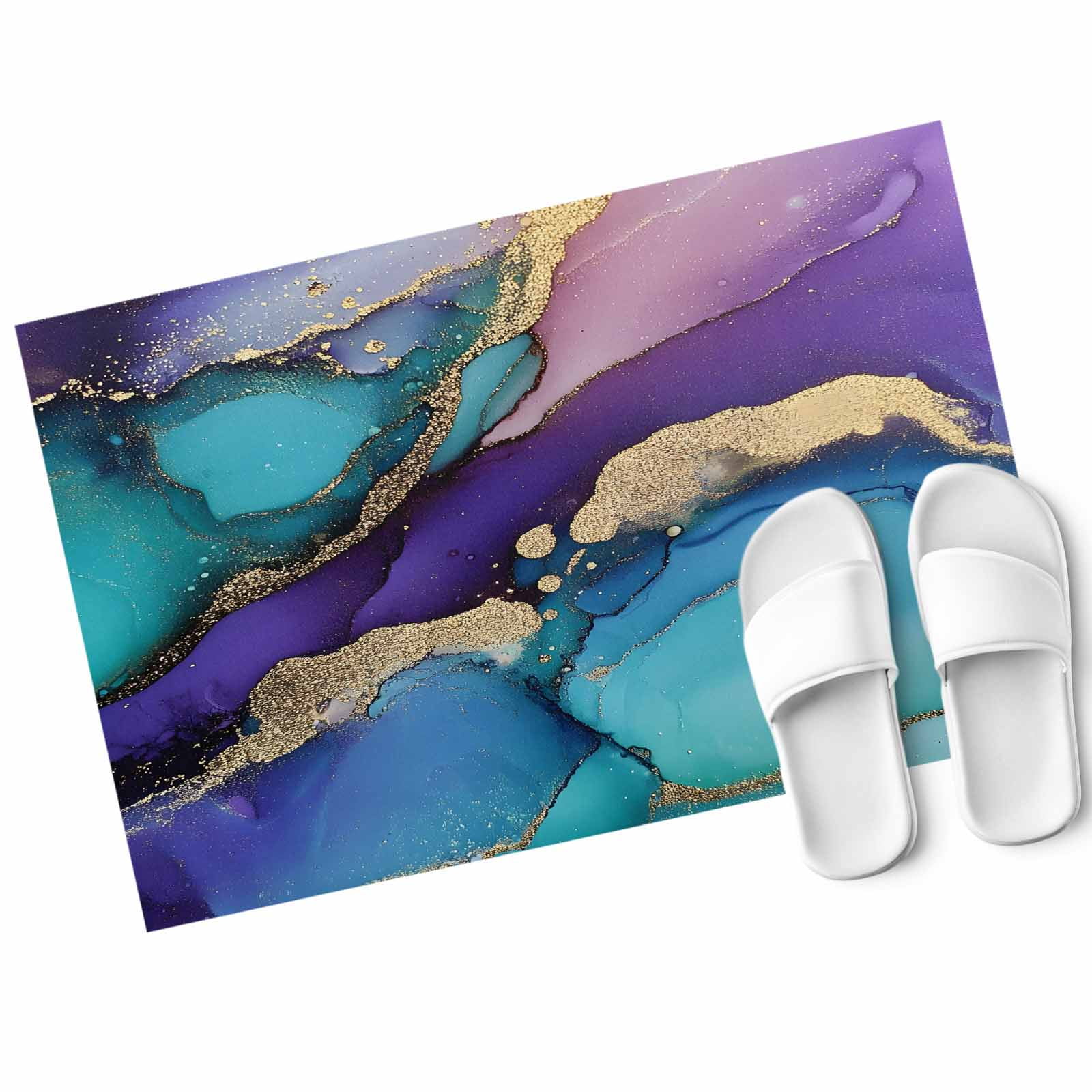 Gradient Marble Texture Door Mat Marble Texture Modern Art Non Slip ...