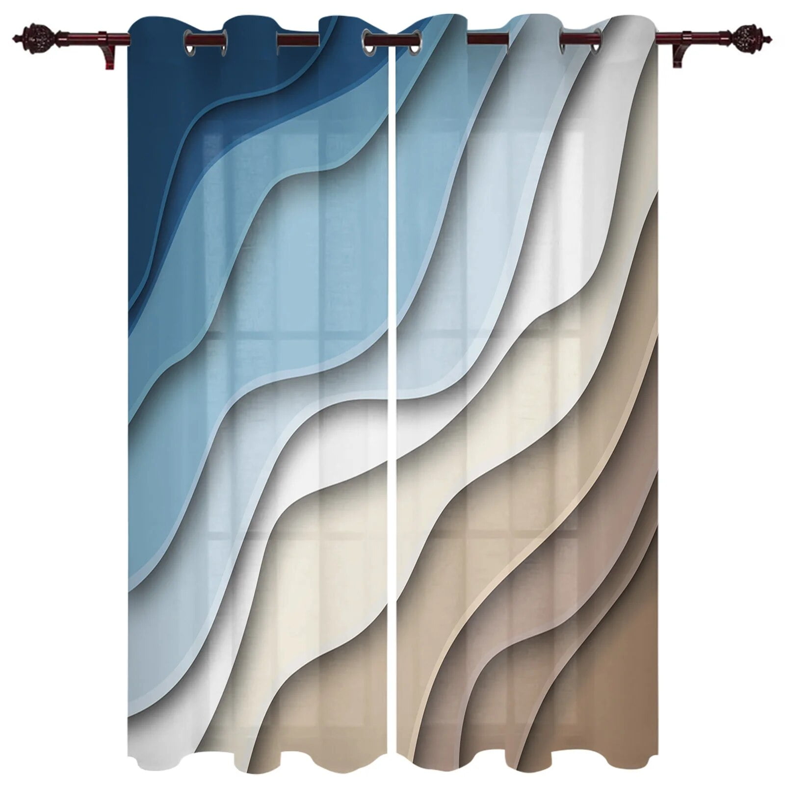 Gradient Modern Abstract Modern Curtains For Bedroom Cafe Home Decor ...