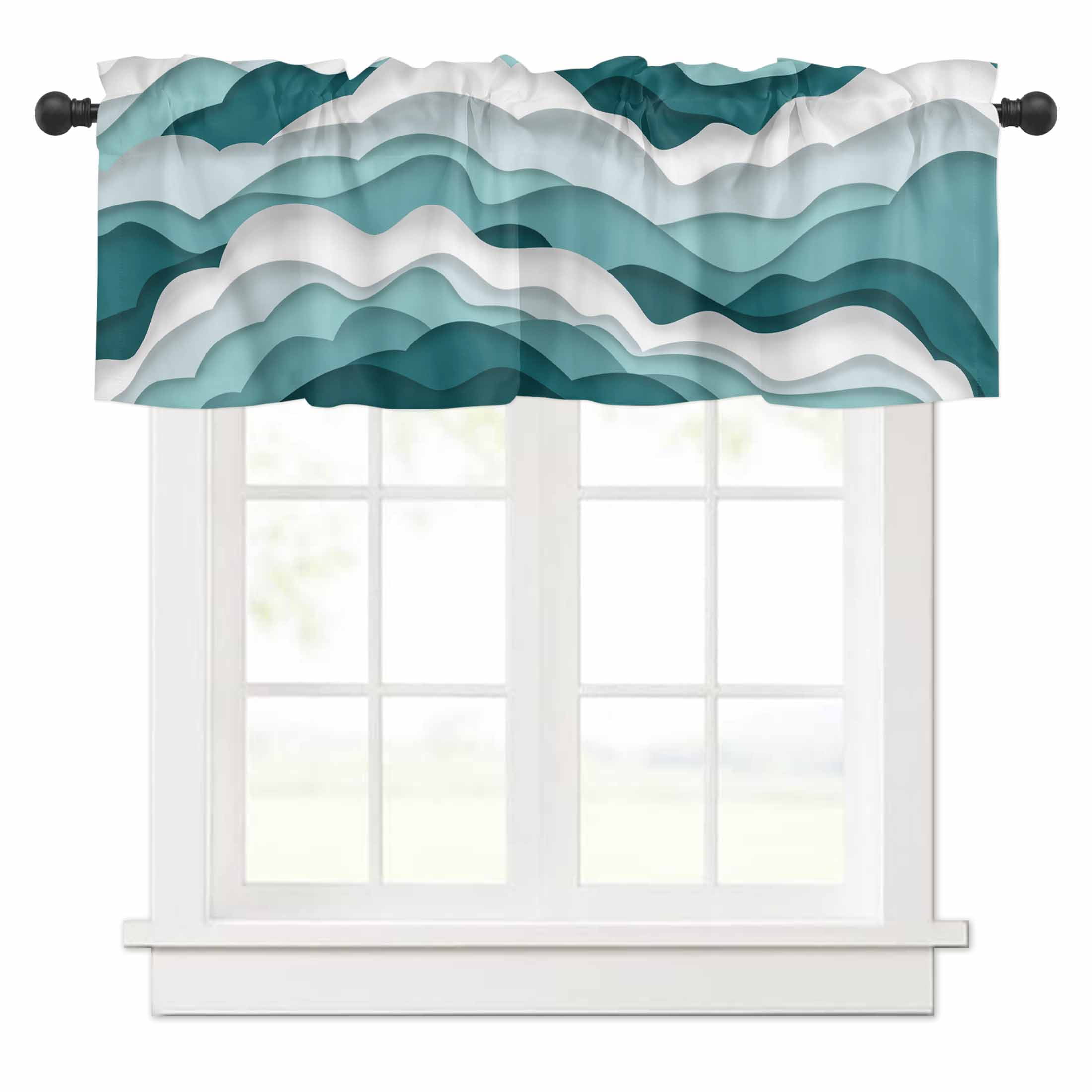 Gradient Ocean Valances for Windows Waves Turquoise Teal Gradient Waves ...