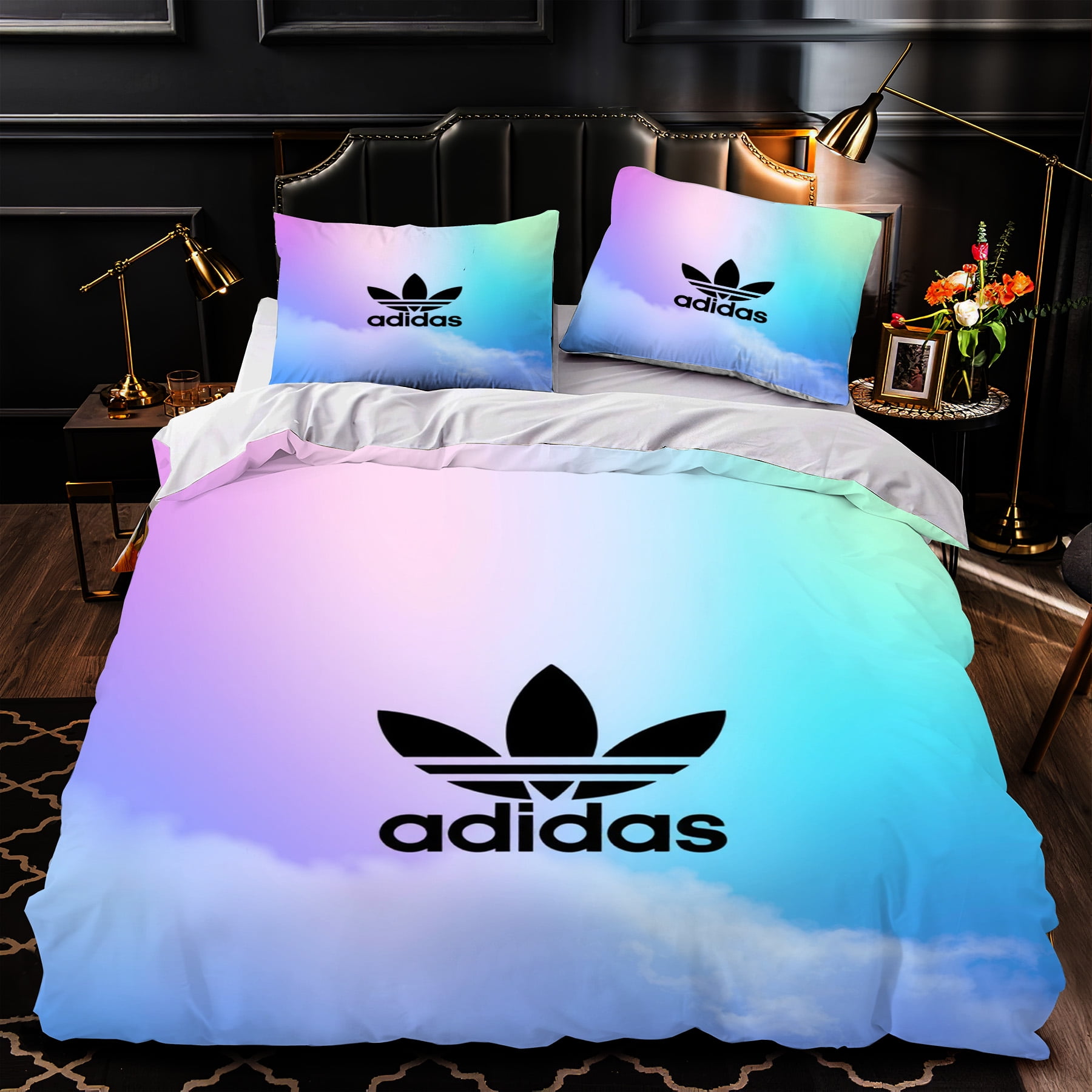 Gradient Pastel Colors 3-Piece Duvet Cover Set - Modern Stylish Bedding ...