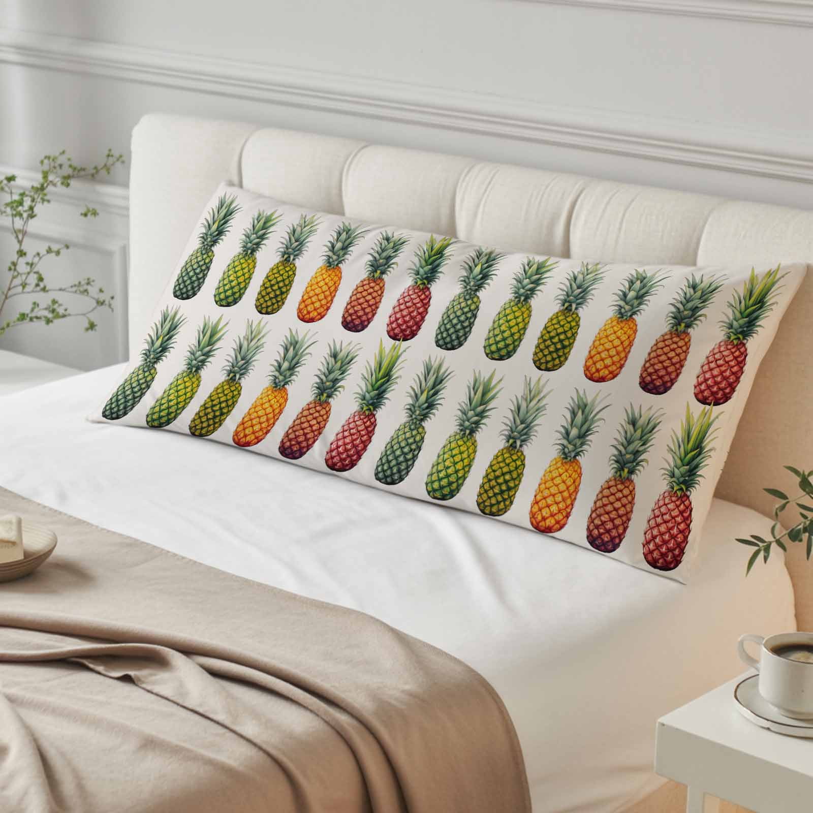 Gradient Pineapple Body Pillow Cover, Pillowcase Protectors with Zipper ...