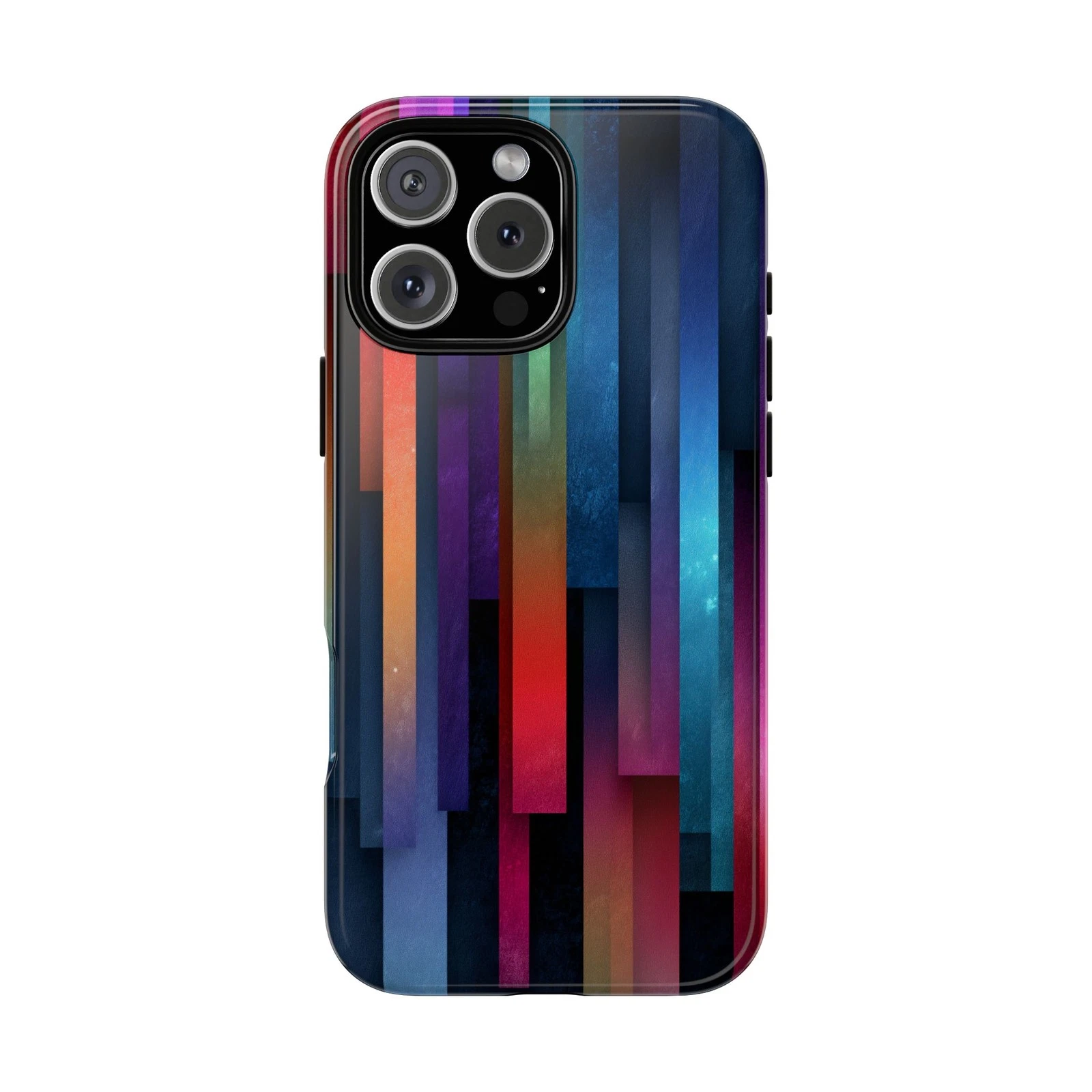 Gradient Pink Blue Line Stripes Phone Case for iPhone 11-17 Pro Max ...