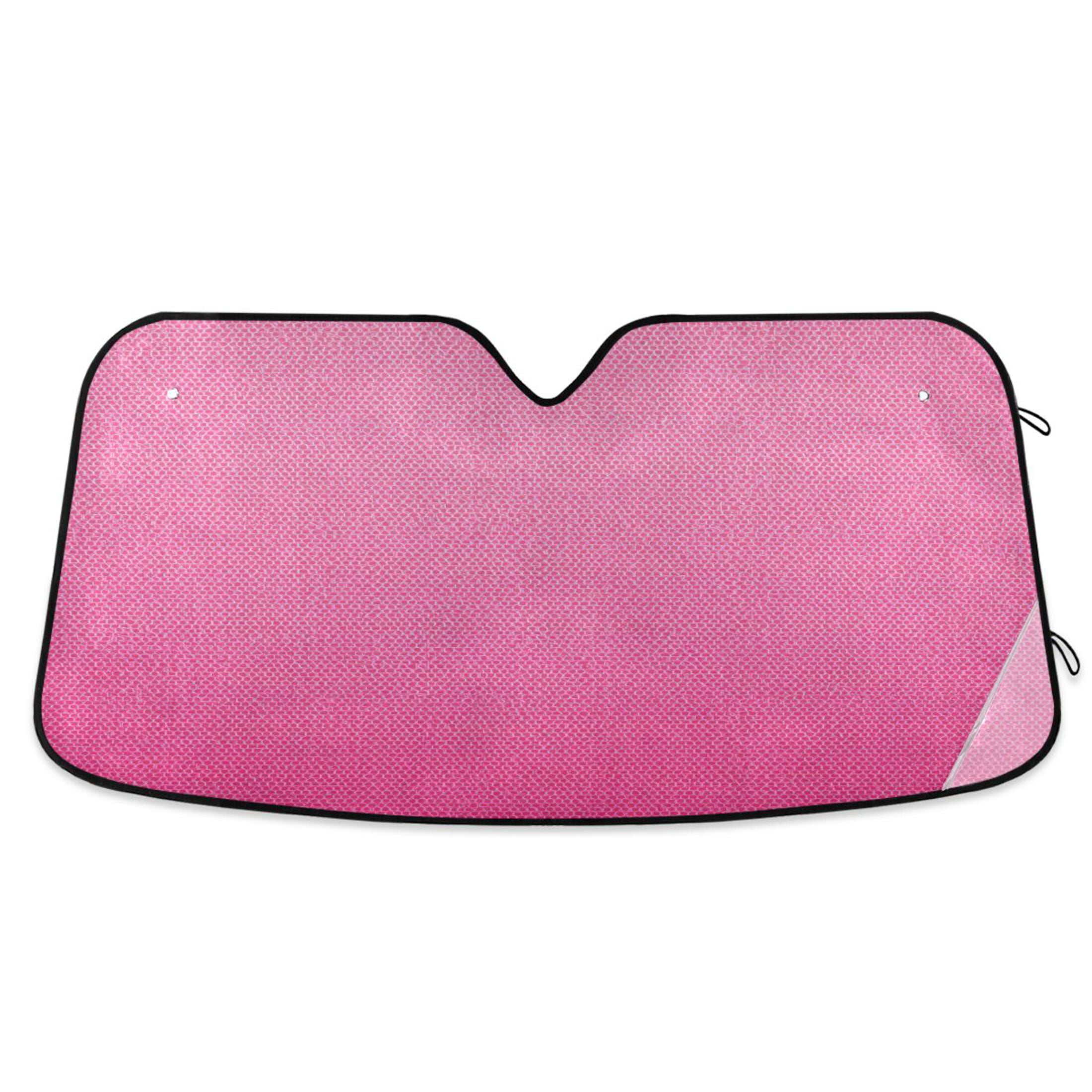 Gradient Pink Fabric Texture Windshield Sun Shade Automobile Visor ...