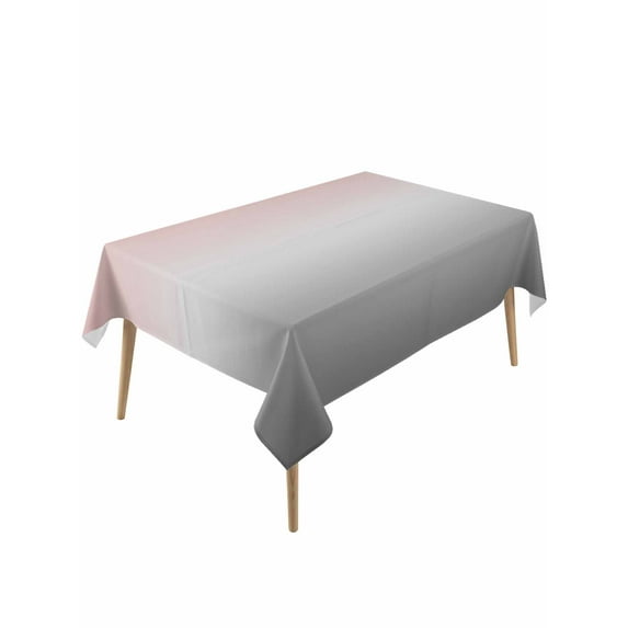 Gradient Pink Grey Table Cloth, Modern Abstract Color Ombré Art ...