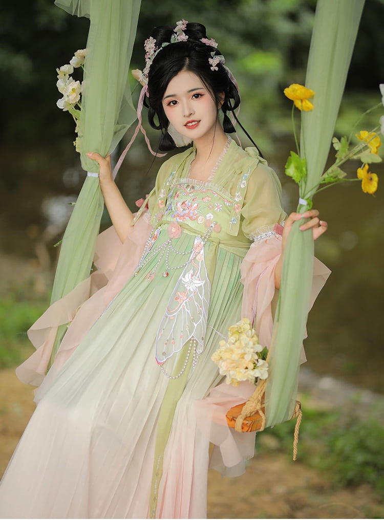 Gradient Pink Women Gown Set Traditional Dress Hanfu Prom Formal ...