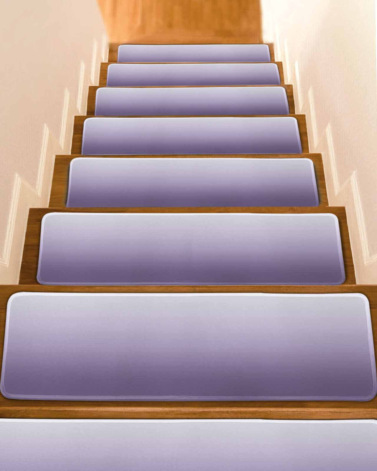 Gradient Pure Purple Abstract Art Stair Treads for Wooden Steps Indoor ...